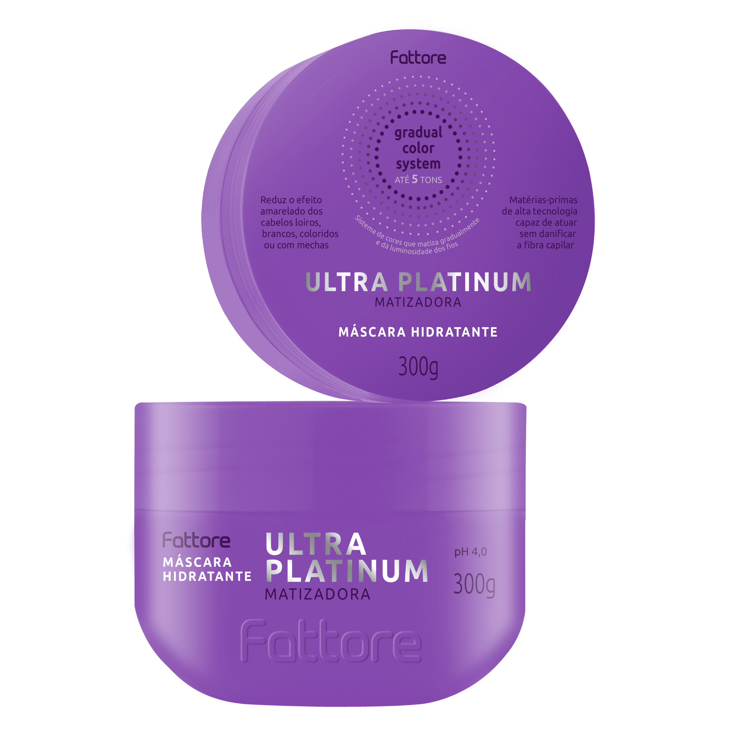 Fattore Máscara Ultra Platinum Matizadora 300g – Loiros e Platinados ...